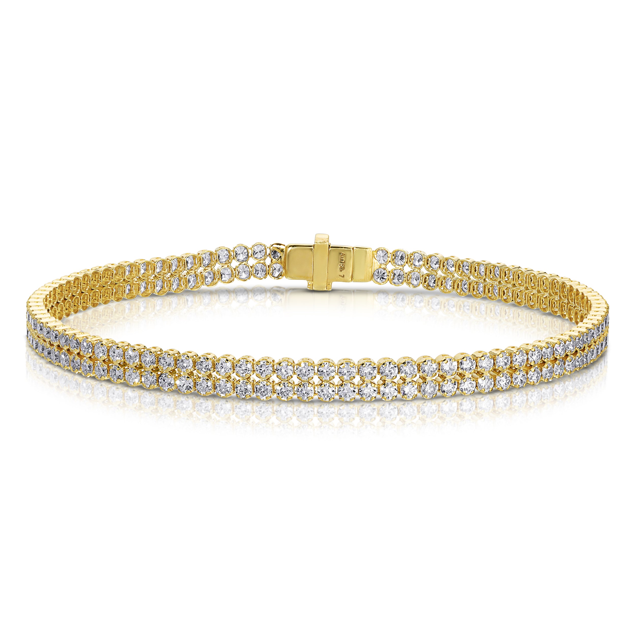 Small Invisible Double Diamond Tennis Bracelet – TinyGods