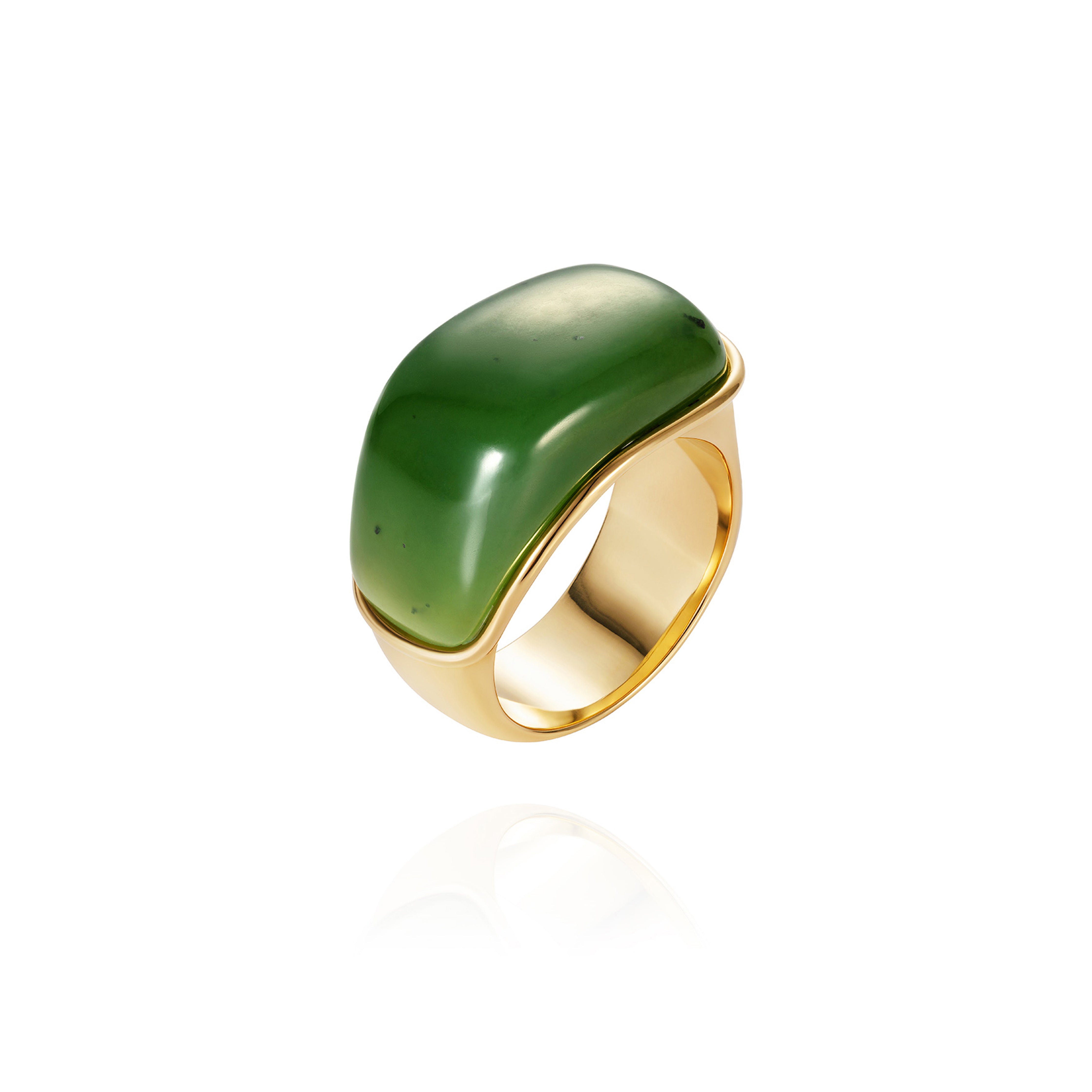 Nephrite Jade Oblong Ring – TinyGods