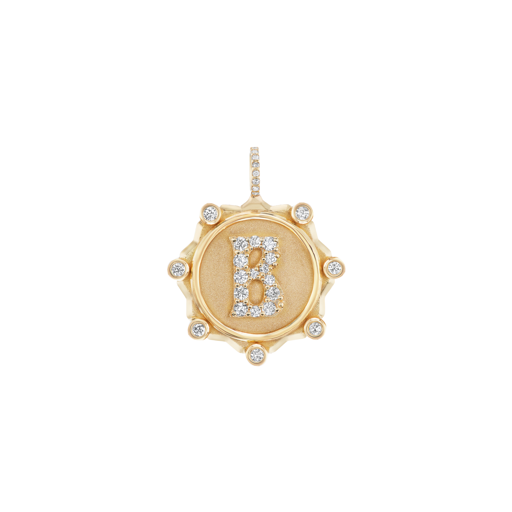 Alphabet Coin Pave Charm