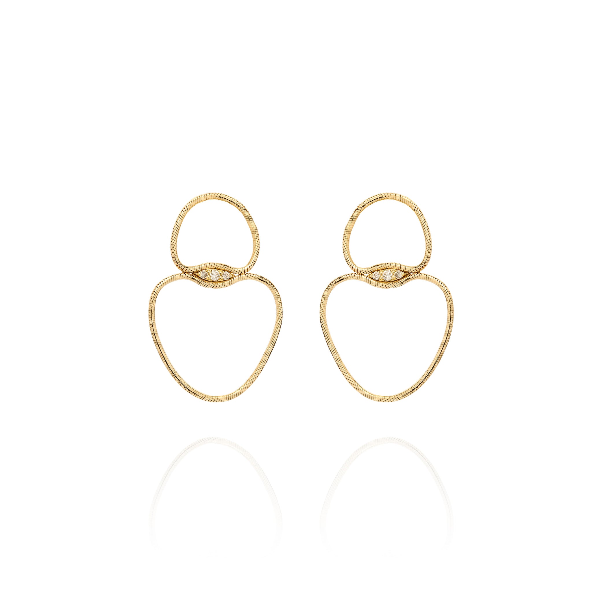 Fluid Diamond Small Chain Earrings