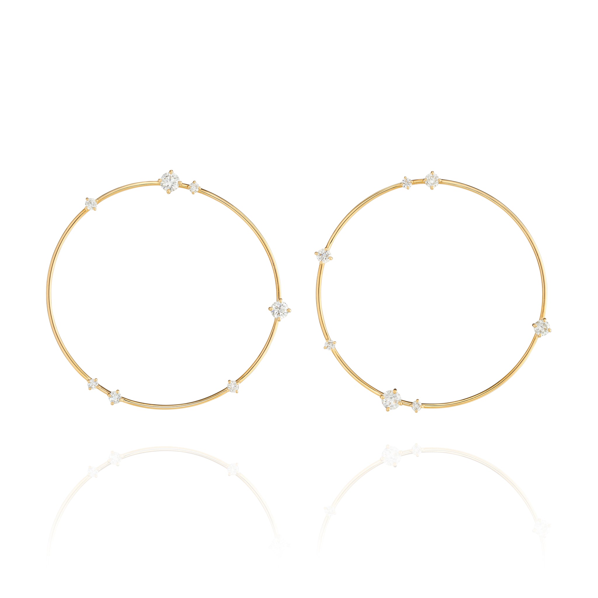 Large Diamond Solo Earrings