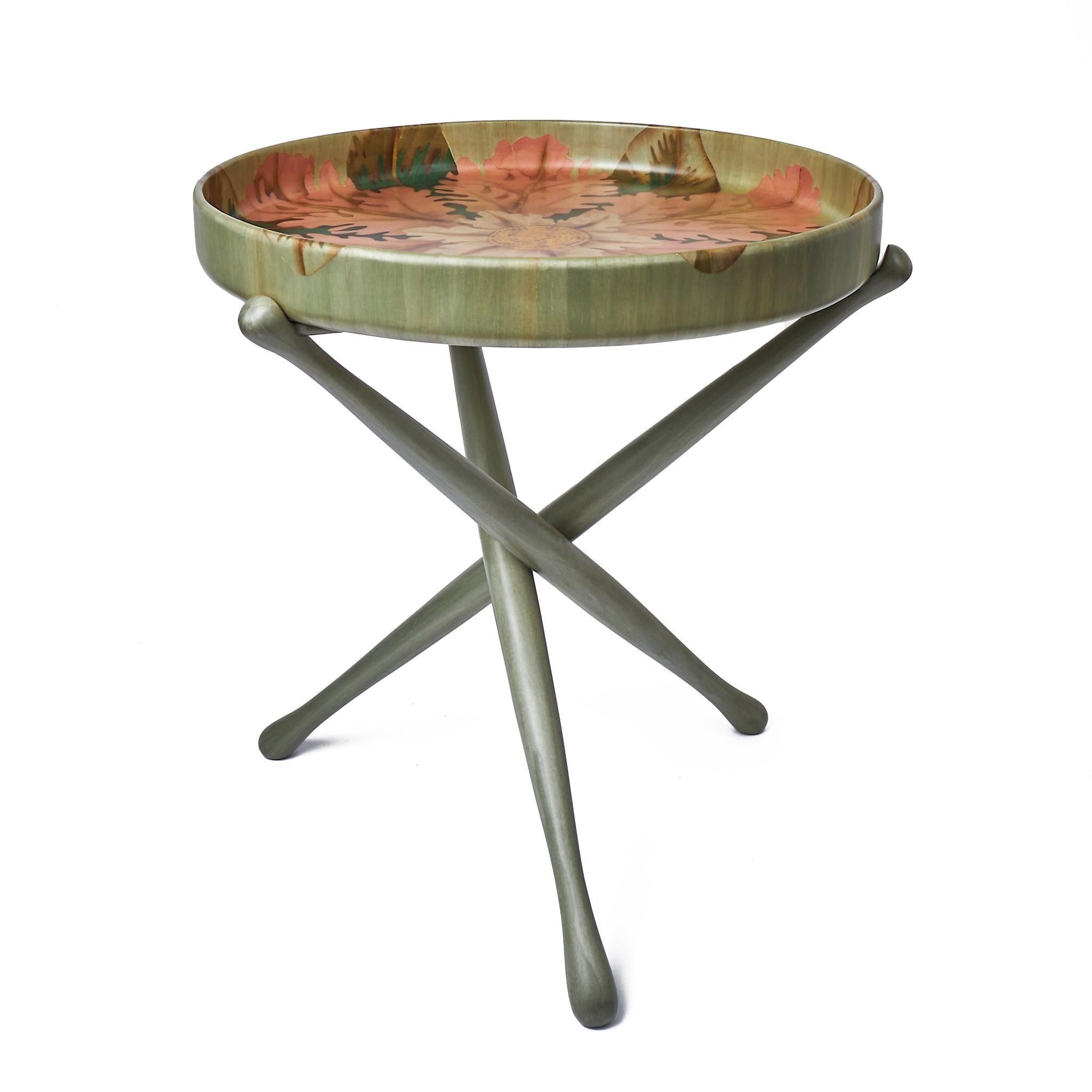 Pink Rosacea Marquetry Table