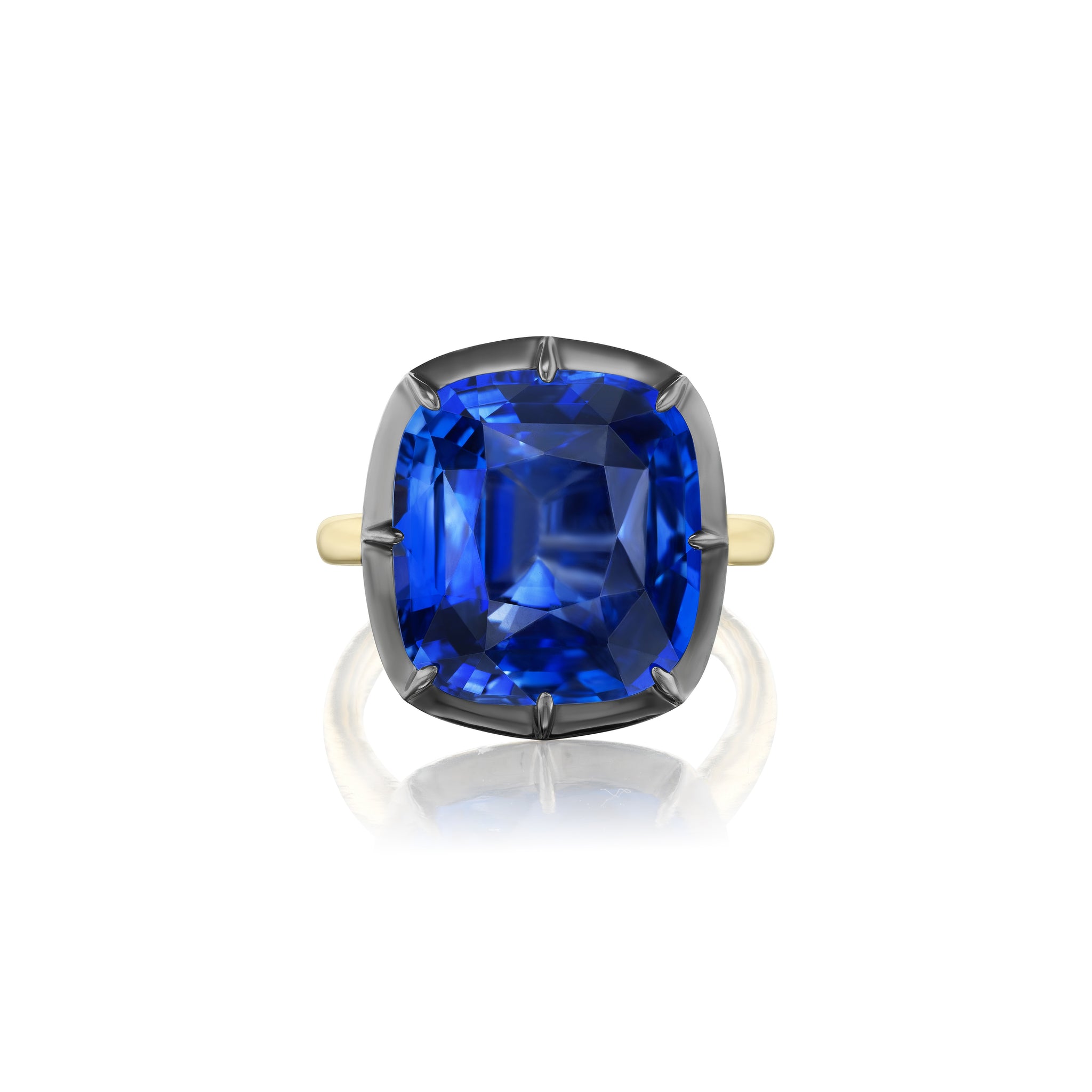 12.35ct Blue Sapphire Regency Ring