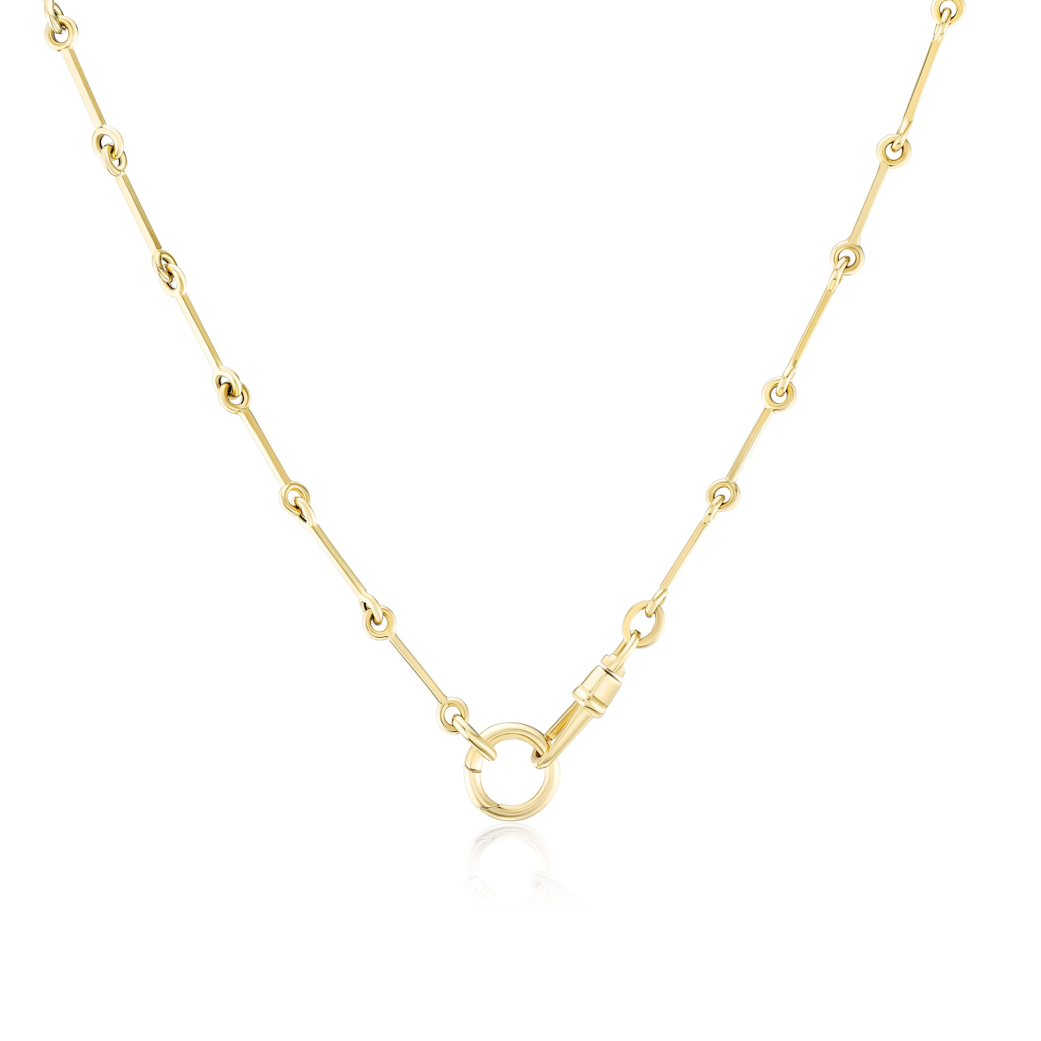 Double Clasp Stick Chain Necklace