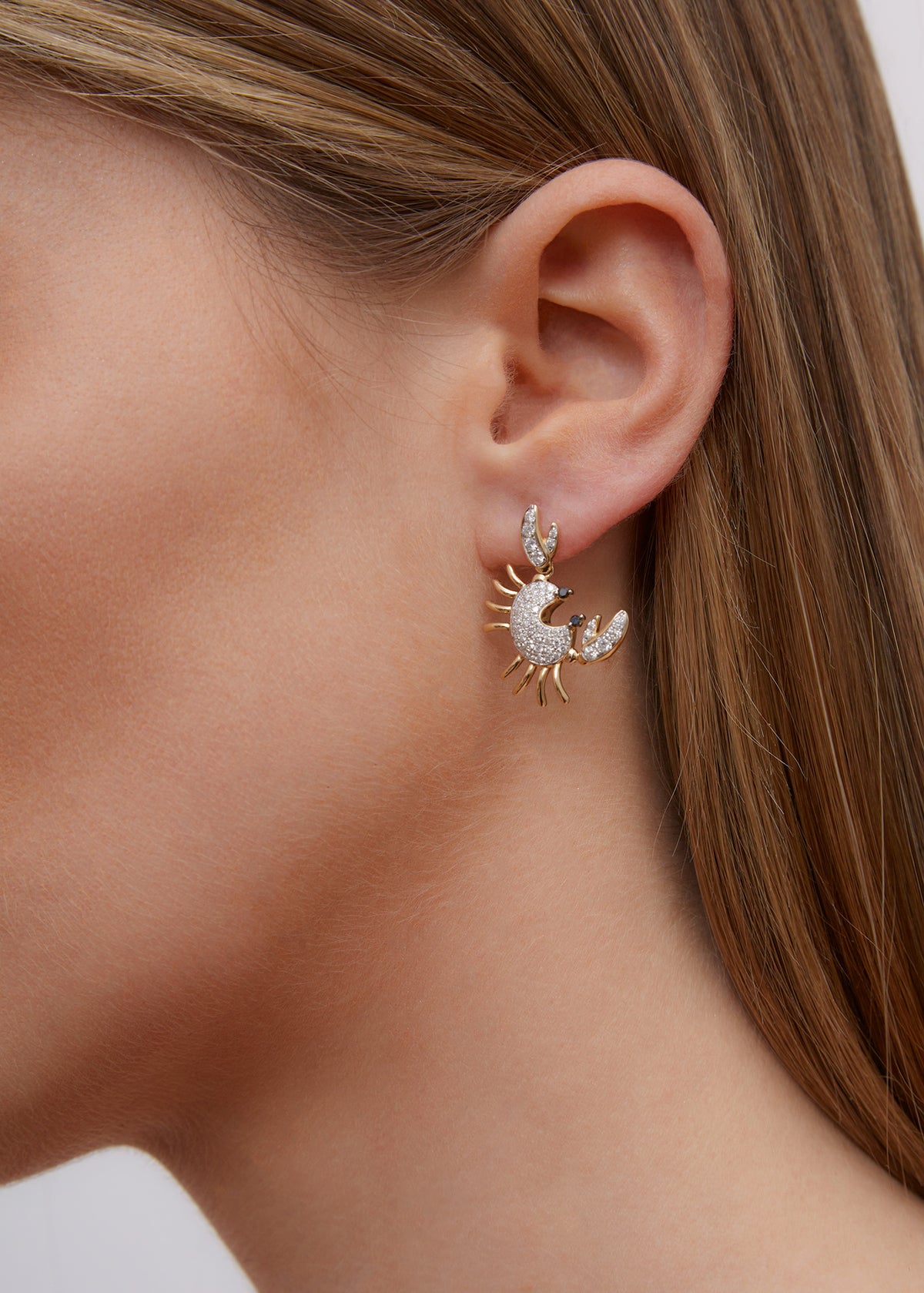 Crab Drop Earring