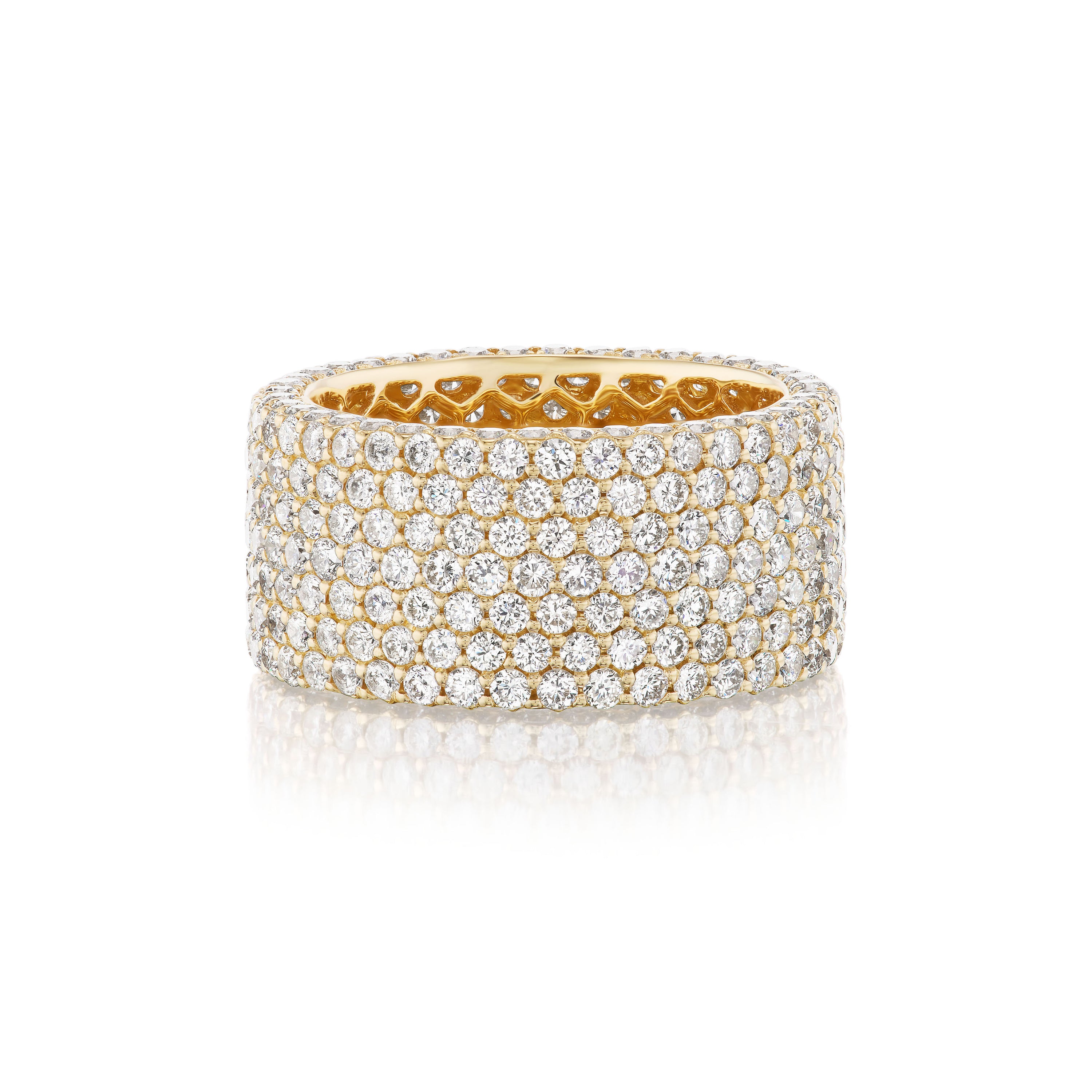 Wide Pavé Diamond Band