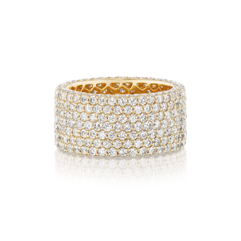 Wide Pavé Diamond Band